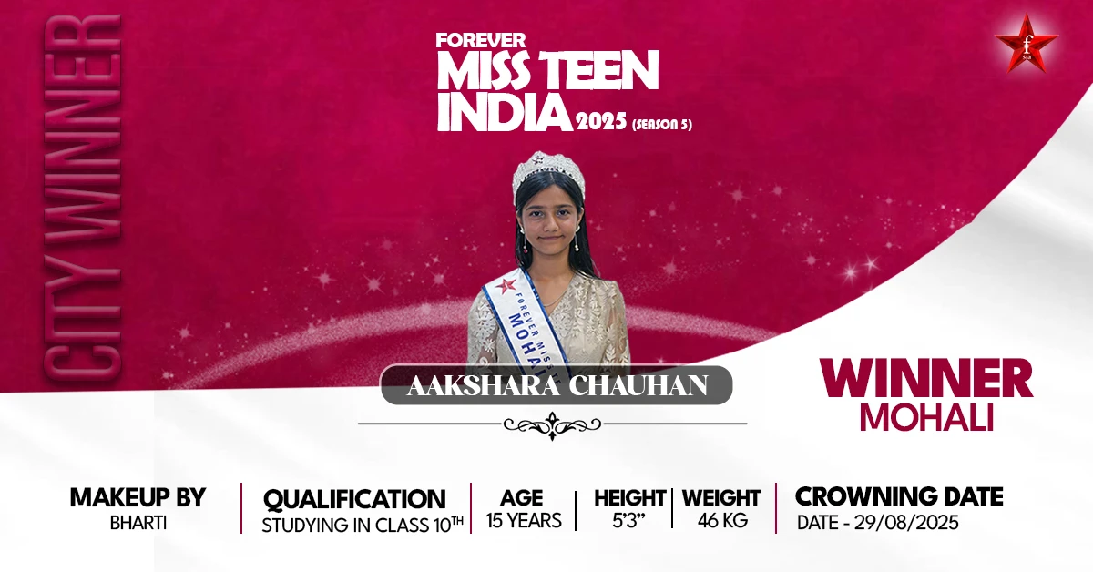 Aakshara Chauhan | Miss Teen Mohali 2025 | Miss Teen 2025 City Winner