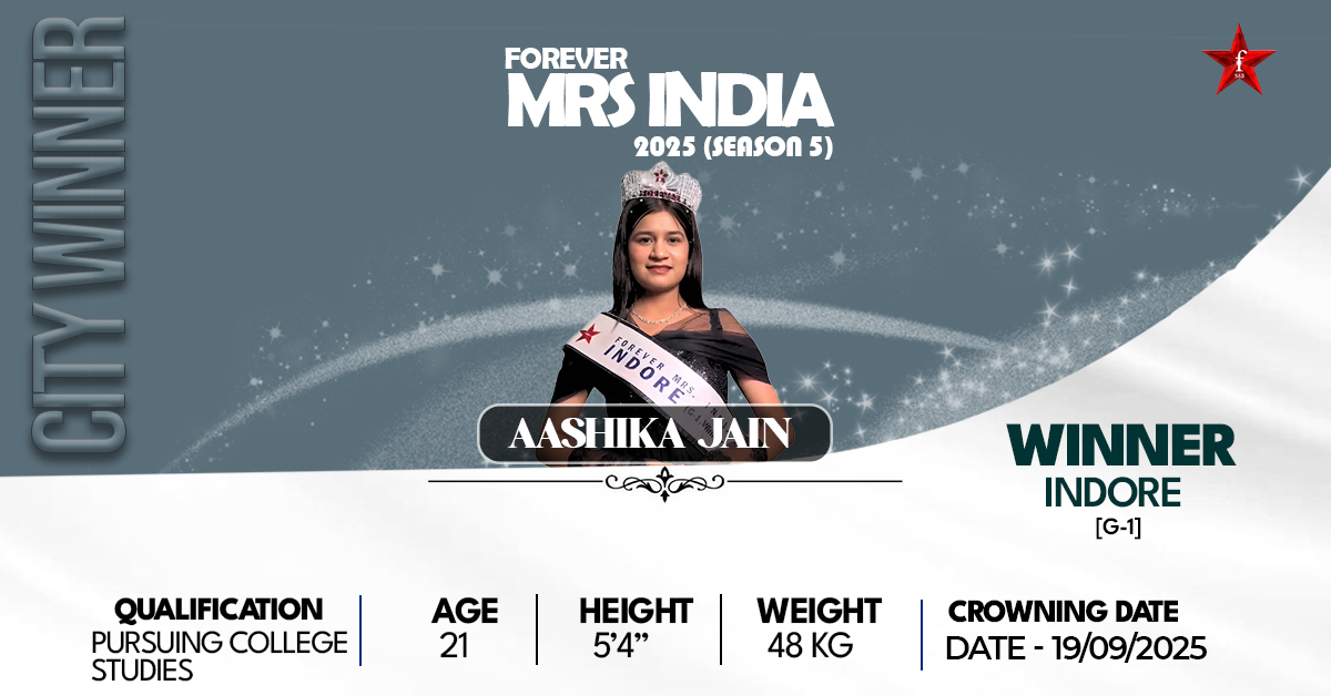 Aashika Jain crowned Mrs Indore | Mrs India City Winner 2025