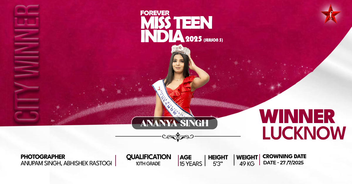Ananya Singh | Miss Teen Lucknow 2025 | Miss Teen 2025 City Winner