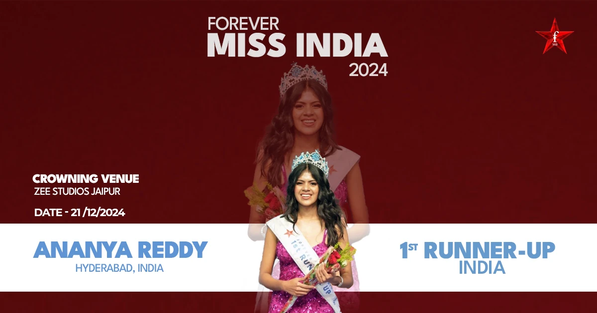 Miss Forever India 2024 (1st Runner Up) | Ananya Reddy | fsia Winner