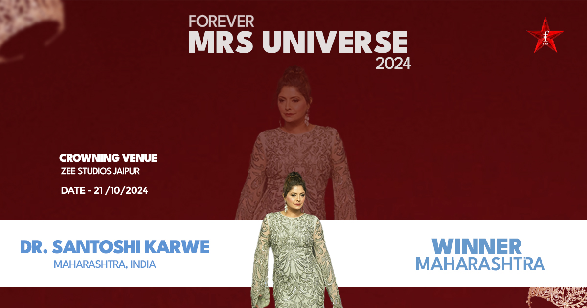 Mrs Universe Maharashtra Winner | 2024 | Dr. Santoshi Karwe | fsia Winner