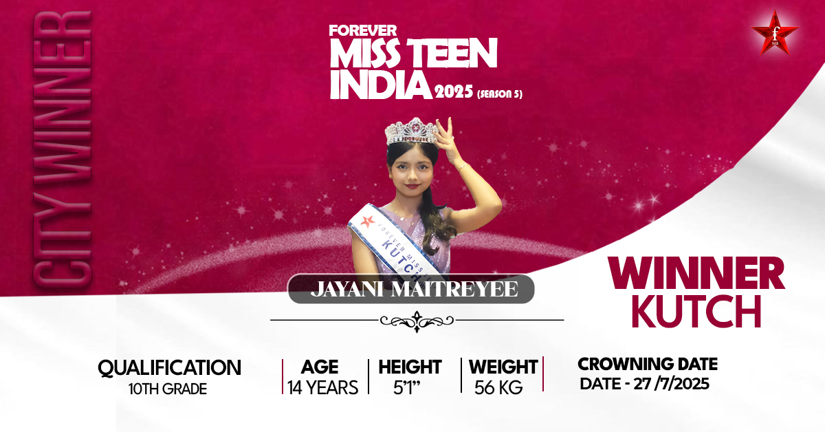 Jayani Maitreyee | Miss Teen Kutch 2025 | Miss Teen 2025 City Winner