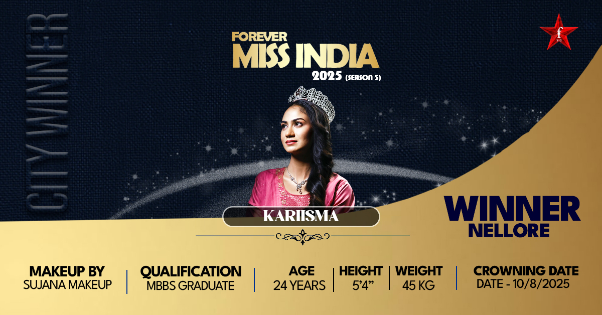 Miss Nellore Kariisma | Miss India City Winner 2025