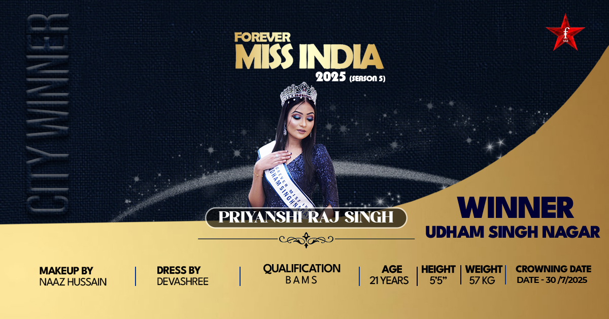 Miss Udham Singh Nagar Priyanshi Raj Singh | Miss India City Winner 2025