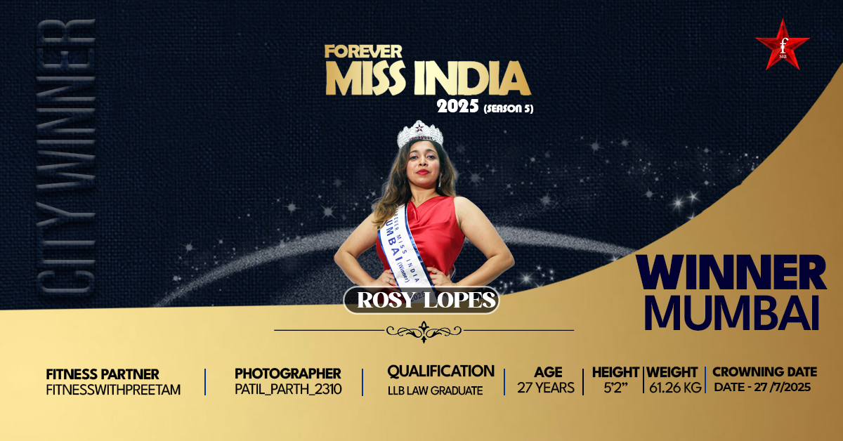Miss Mumbai Rosy Lopes | Miss India City Winner 2025