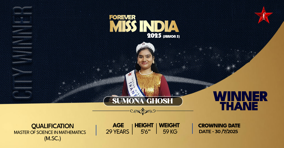 Miss Thane Sumona Ghosh | Miss India City Winner 2025