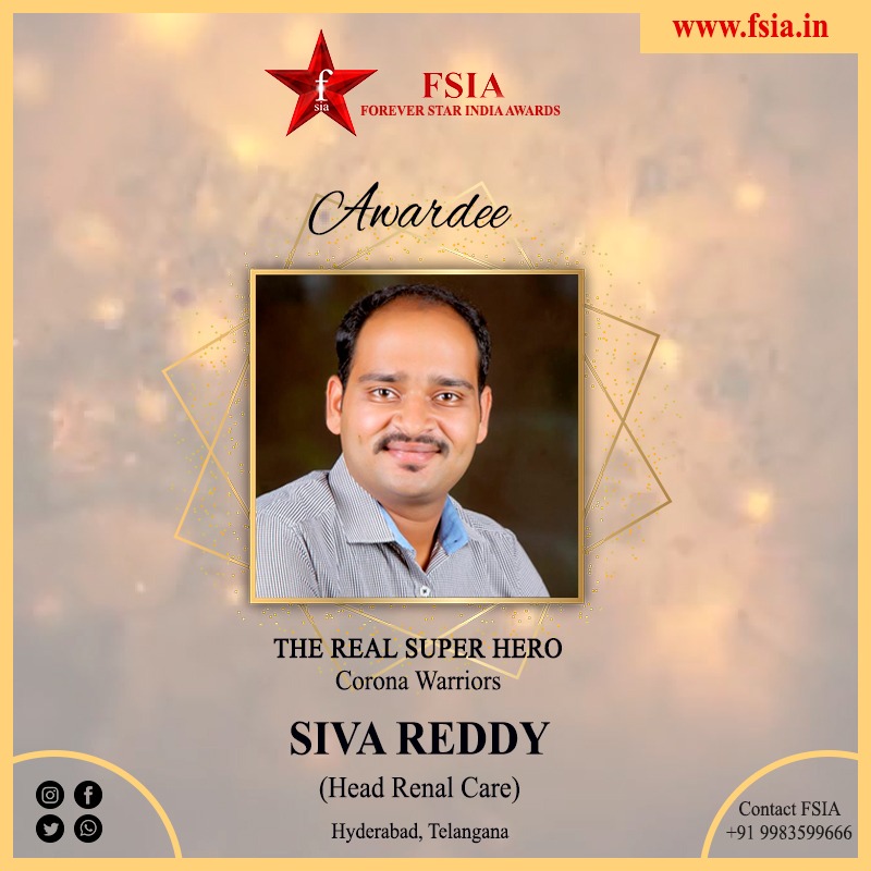 Siva Awardee The Real Super Hero Awards 2020 by FSIA